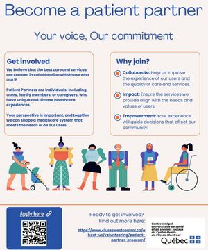 CIUSSS West-Central Montreal | Patient Partner Program